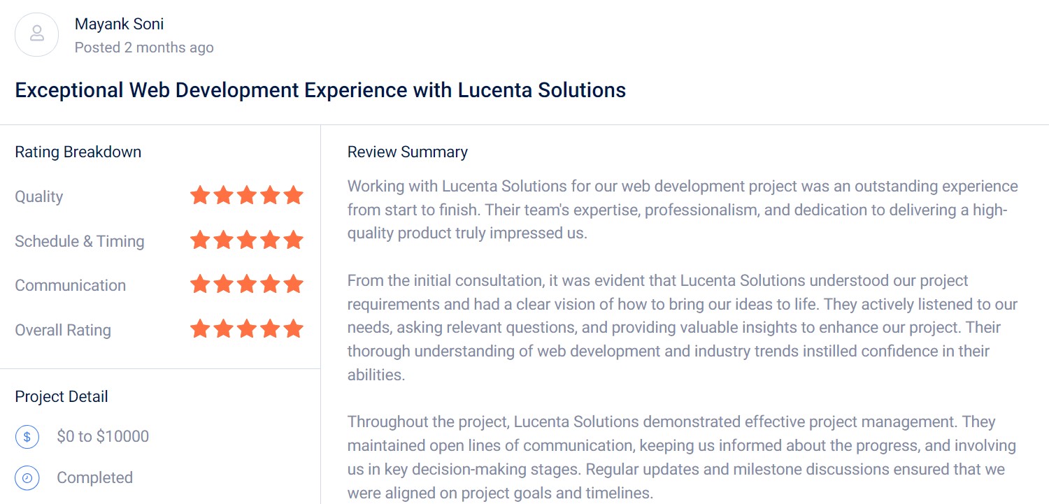 Lucenta's Solutions Success Story: Bajarang Agarwal